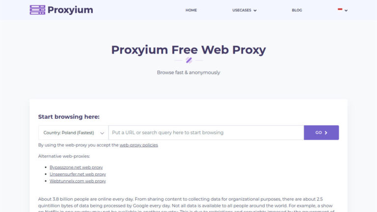 Proxyium: Web Proxy Gratis Untuk Browsing Secara Anonim